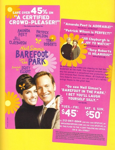 Patrick Wilson "BAREFOOT IN THE PARK" Amanda Peet / Neil Simon 2006 ...