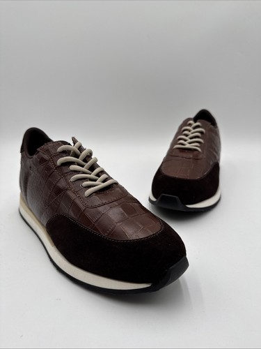 Giuseppe Zanotti BRAKY Croc Embossed Leather Lace Up Low Top Sneakers ...