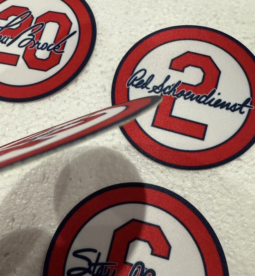 Lot 4 Musial Brock Gibson Red S St. Louis Cardinals Logo Iron On Patch ...