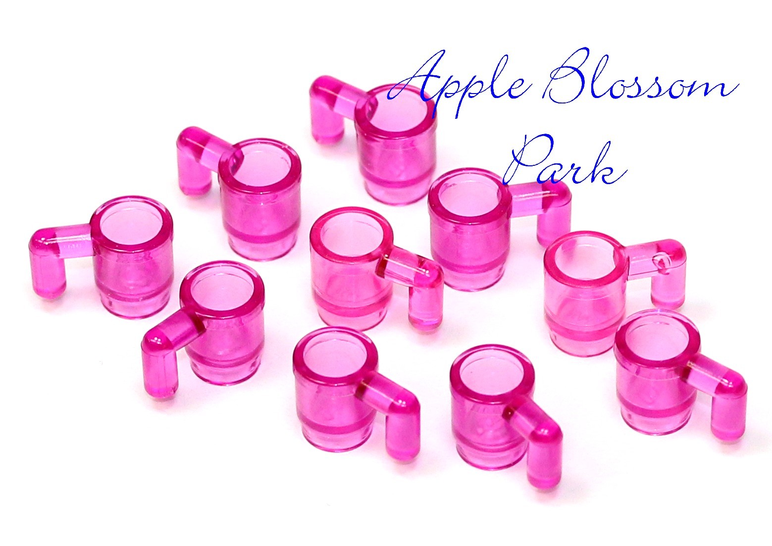 NEW Lego Lot/10 Minifig Trans PINK CUP Belville City Friends Coffee ...