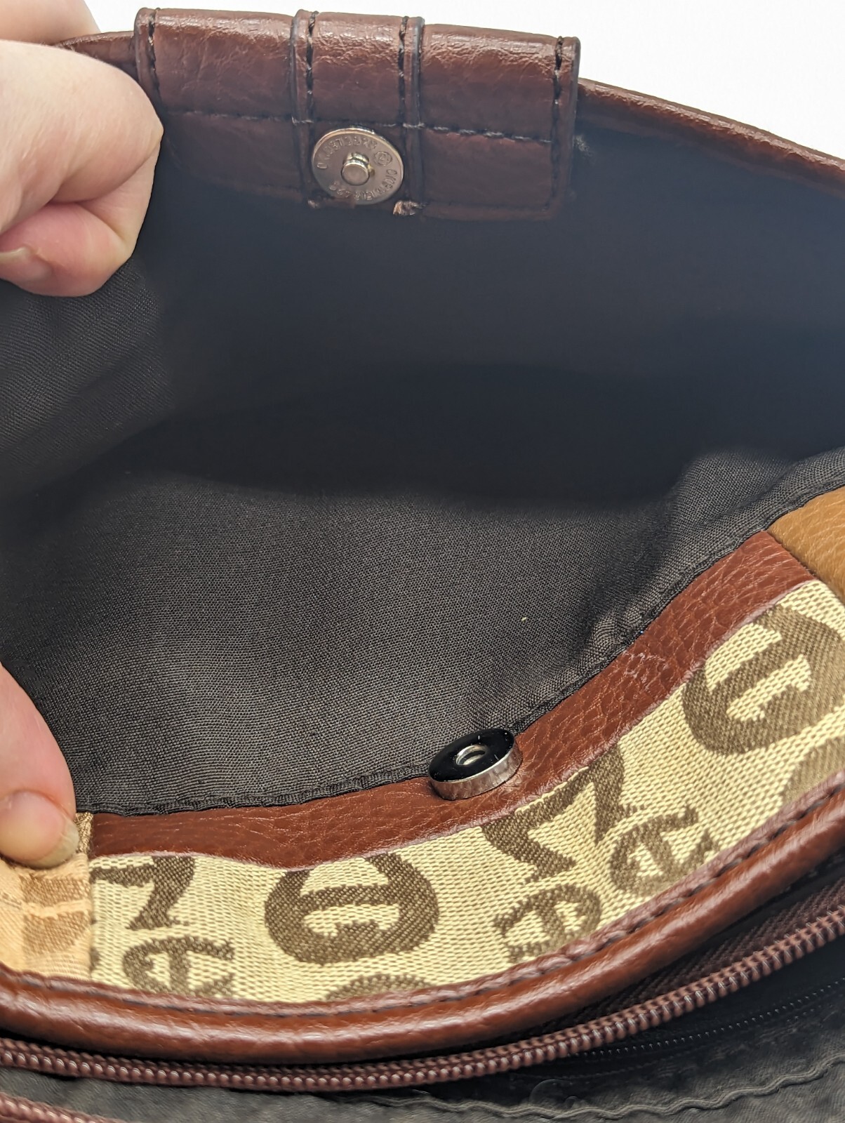 Vtg Etienne Aigner Patchwork Signature Logo Shoulder Bag Purse Brown ...