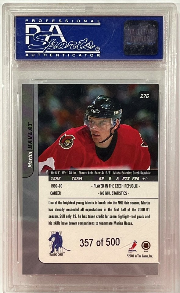 2000 Be a Player #276 Martin Havlat PSA NM-MT 8 Signature Series | eBay