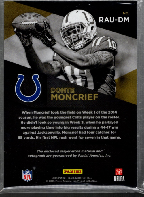 B4242 2014 Panini Black Gold Rookie Autograph Jerseys Prime 16 Donte ...