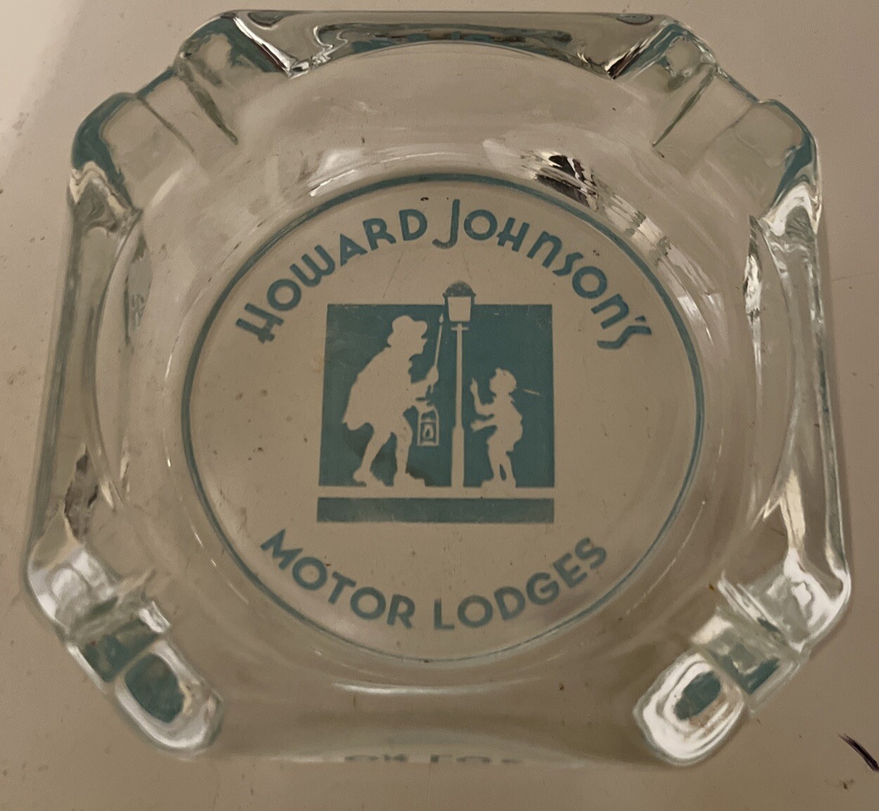 VINTAGE HOWARD JOHNSON MOTOR LODGES MOTEL HOTEL GLASS ADVERTISING ...