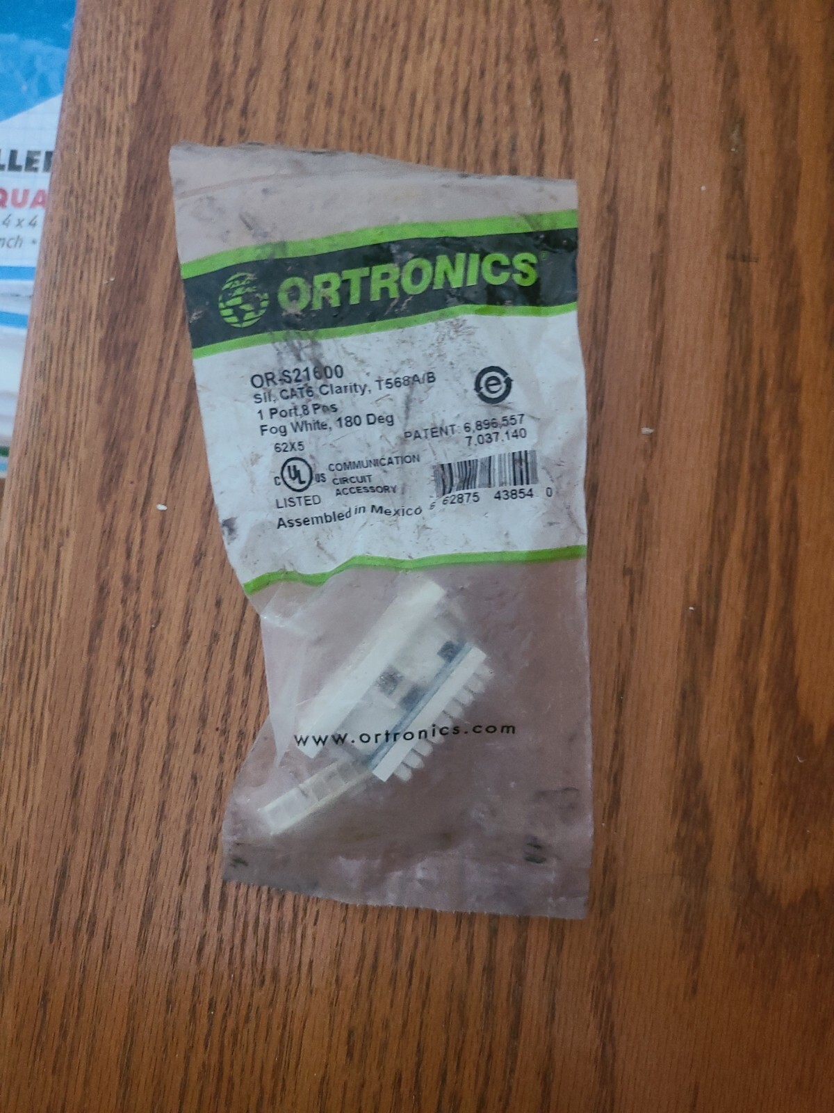 New Ortronics OR-S21600 SII CAT6 Clarity T568A/B 1 Port 8 Pos Fog White ...