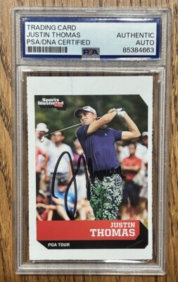 Justin Thomas Signed SI Kids Rookie Card Auto PSA Slab Sports ...