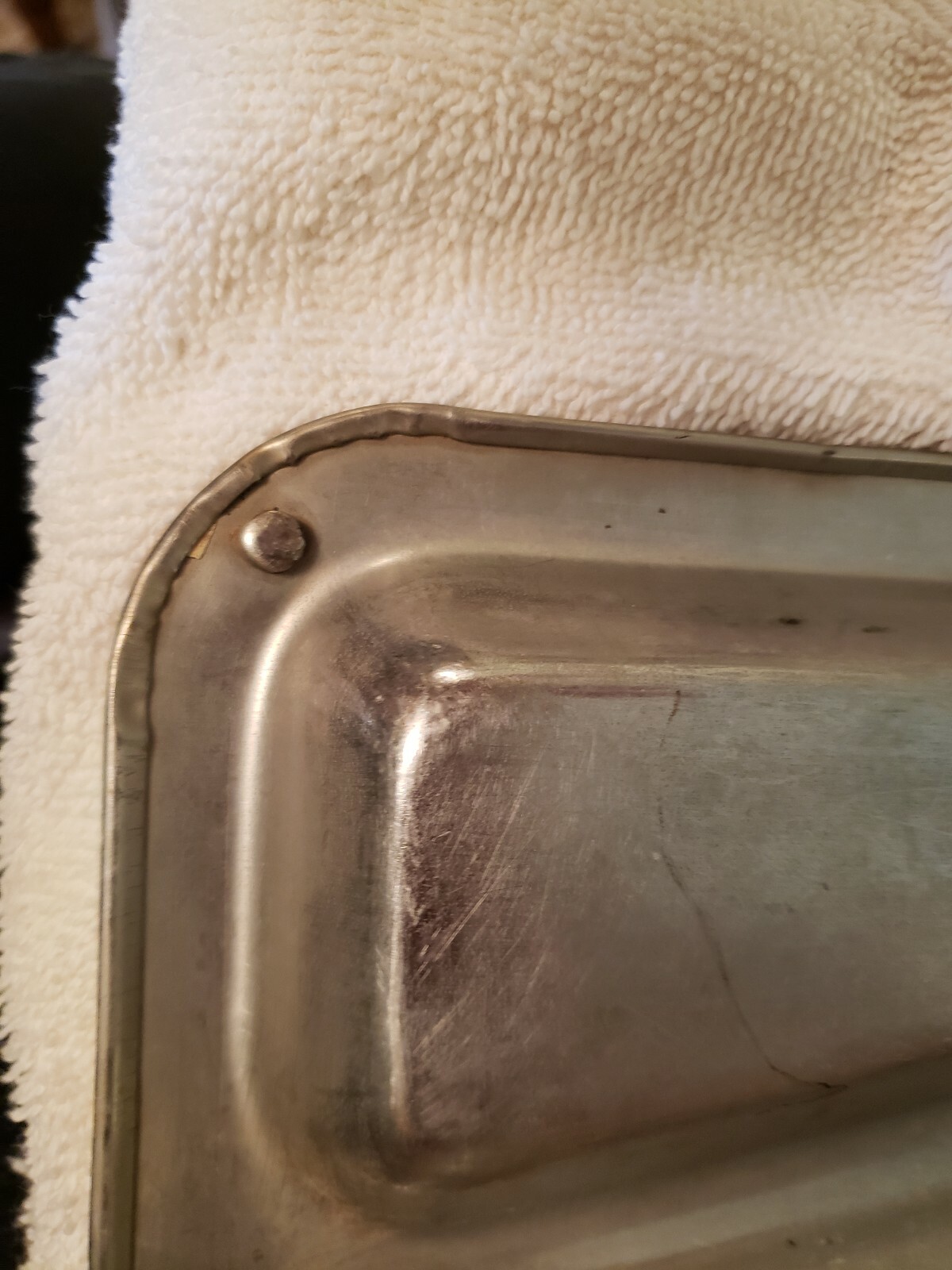 6 VTG USN Military Mess Hall Cafeteria Trays Stainless Steel Metal B1 ...