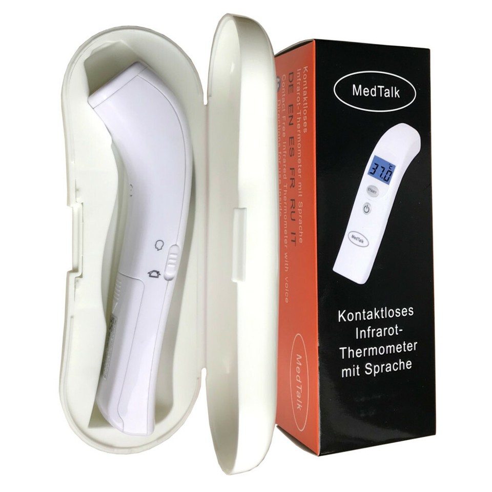 MedTalk Talking Infrared Thermometer 34°-43 In 6 Languages For Visually ...