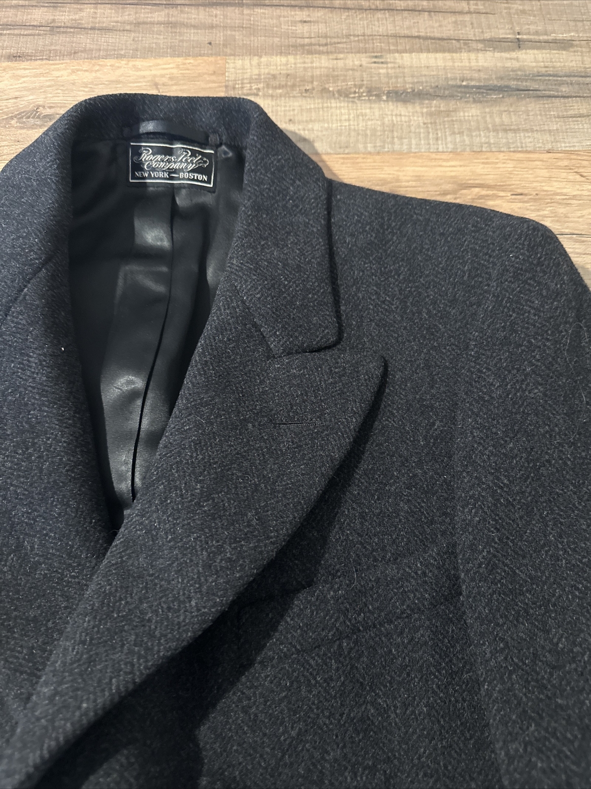 Roger’s & Peet VTG 60s Heavy Weight Overcoat Grey Woo… - Gem