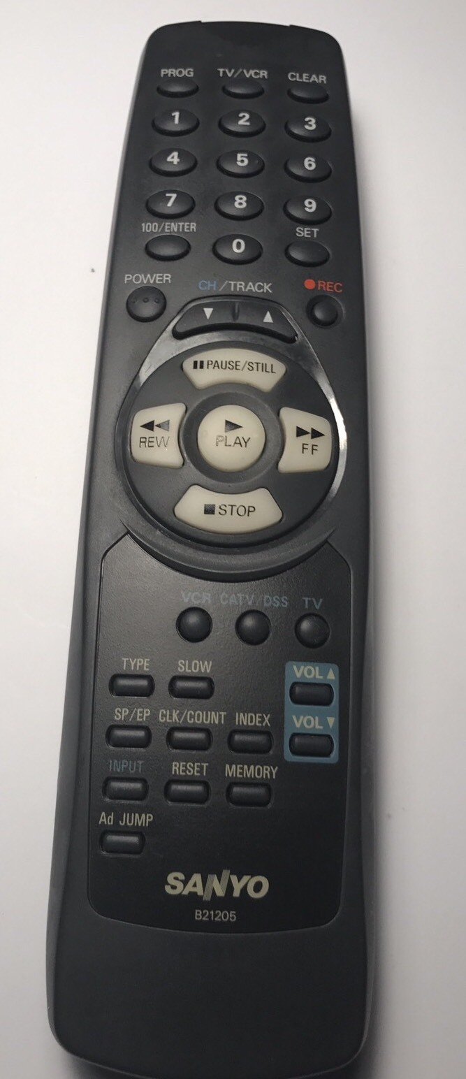 Original Sanyo B21205 Remote Control TV/VCR Fully Tested And Guaranteed ...