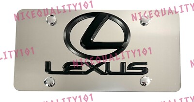 3D Lexus F Sport Front Vanity Stainless MIRROR License Plate Frame ...