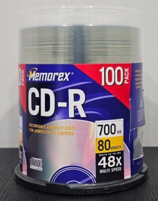 Memorex CD-R 48x 700MB 80-Minute 100 Pack New Sealed | eBay