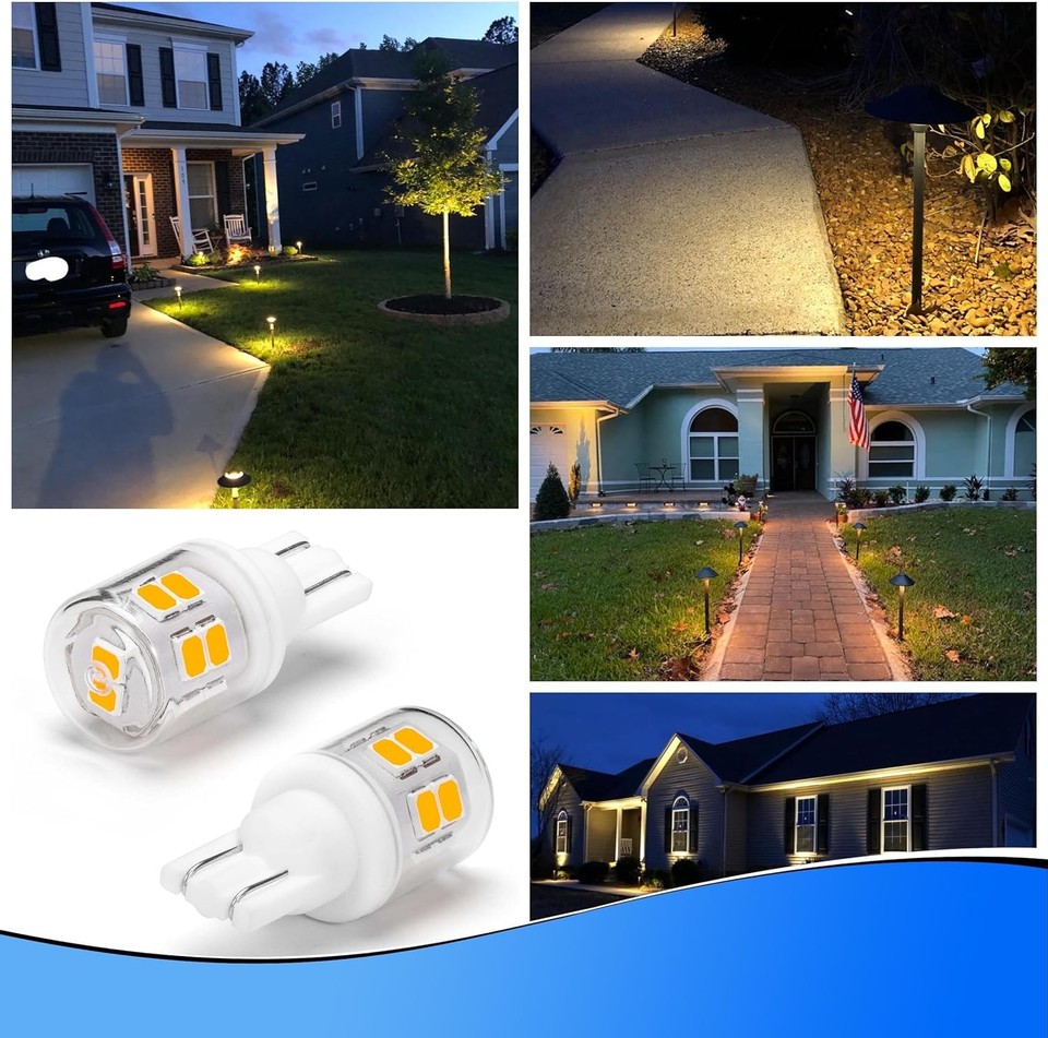 T5 T10 LED Wedge Base Bulbs, - 6 count (Pack of 1), 2700k Warm White | eBay