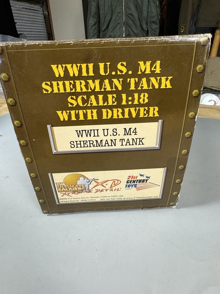 Ultimate Soldier Xtreme Detail 1/18 Scale US Sherman M4 Tank In-Box ...