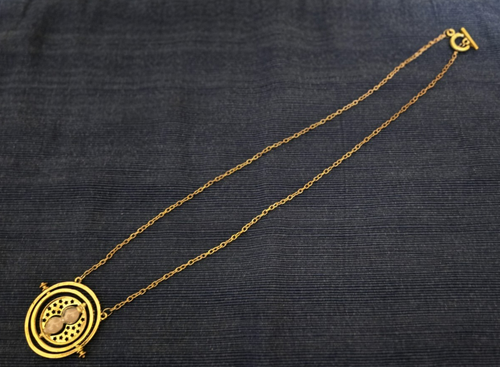 Harry Potter Hermione Time Turner Pendant Necklace Hourglass Sand ...