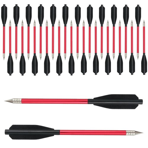 24Pcs Aluminum Crossbow Bolts Arrow For 50-80lb Pistol Crossbow Mini ...
