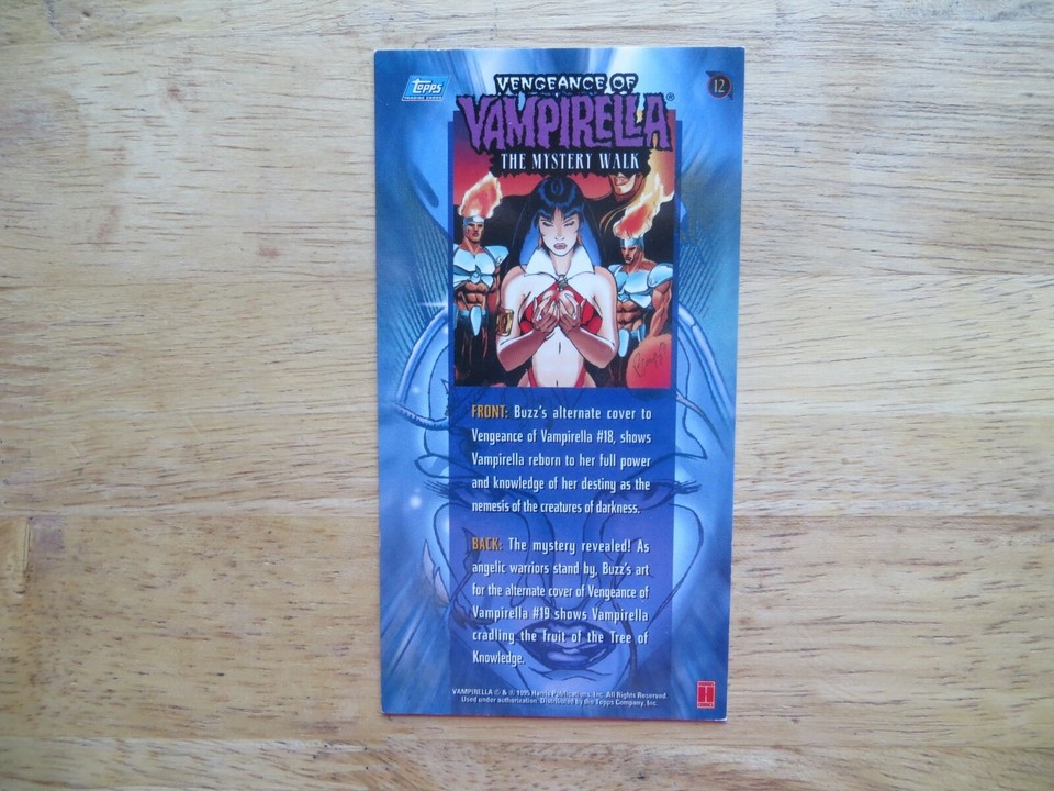 1995 TOPPS VAMPIRELLA GALLERY # 12 RED FOIL TALL CARD SET SIGNED BUZZ ...