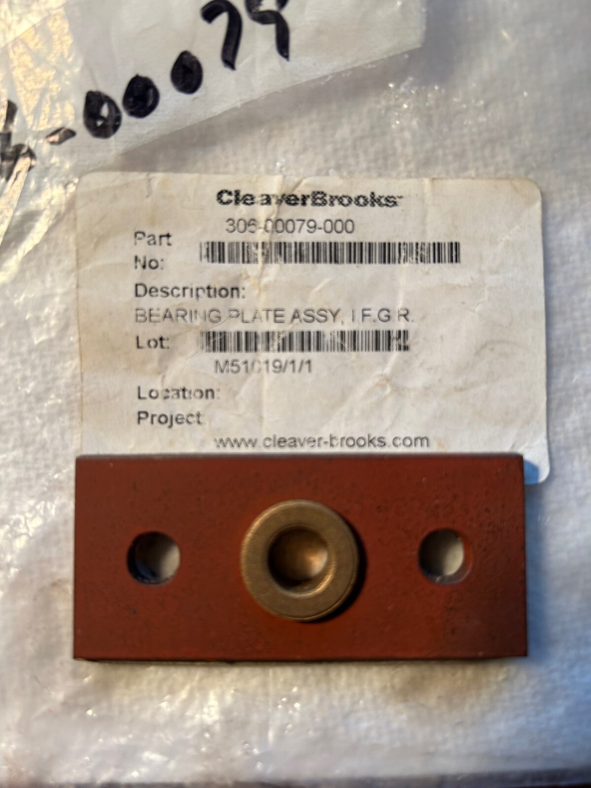CLEAVER BROOKS BEARING PLATE ASSEMBLY, IFGR 96" DIA p/n# 306-00079 | eBay