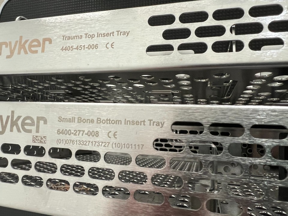 Stryker 4405-451-006 Trauma Top Insert Tray & 6400-277-008 Small Bone ...