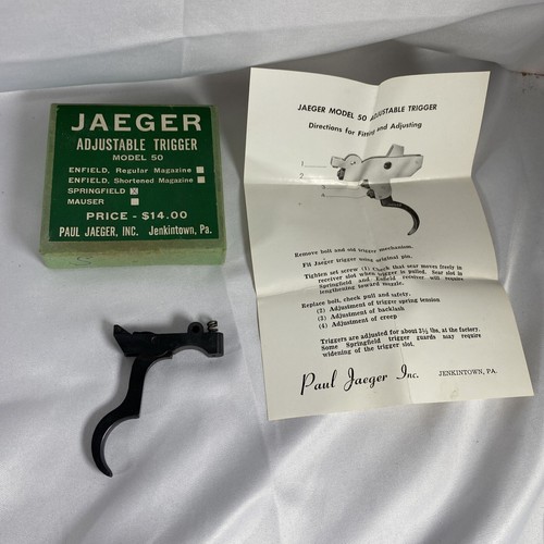 Jaeger Model 50 Adjustable Springfield Rifle Trigger Box w/ Unknown ...