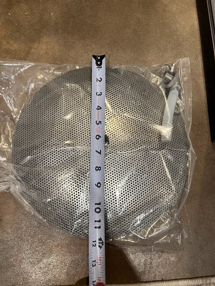 9" Perforated Stainless Steel Domed False Bottom - For Homebrewing 5Gal ...