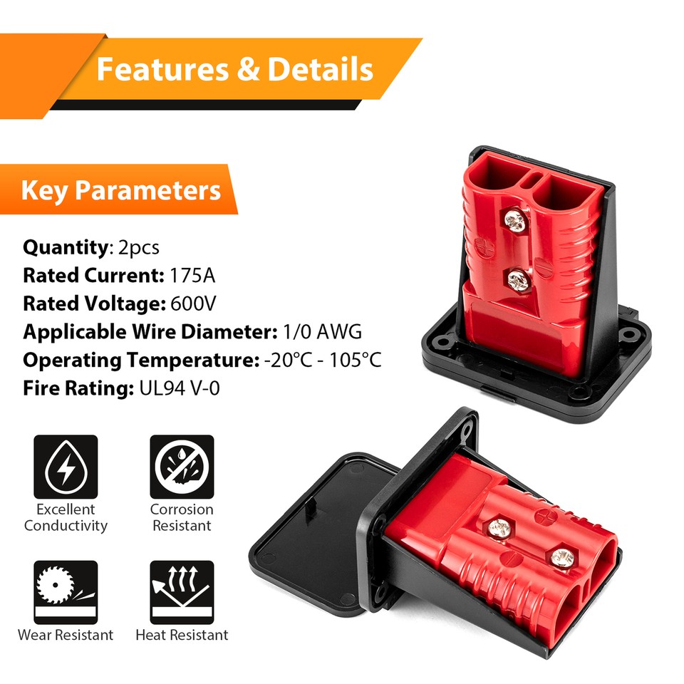 175A/50A Battery Quick Connect Wire Harness Plug Disconnect Winch ...