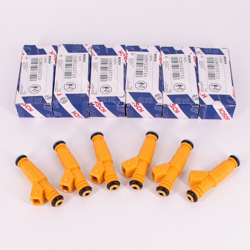 1987-1998 Jeep Grand Cherokee Wrangler 4.0L Bosch Fuel Injectors Set 6 ...