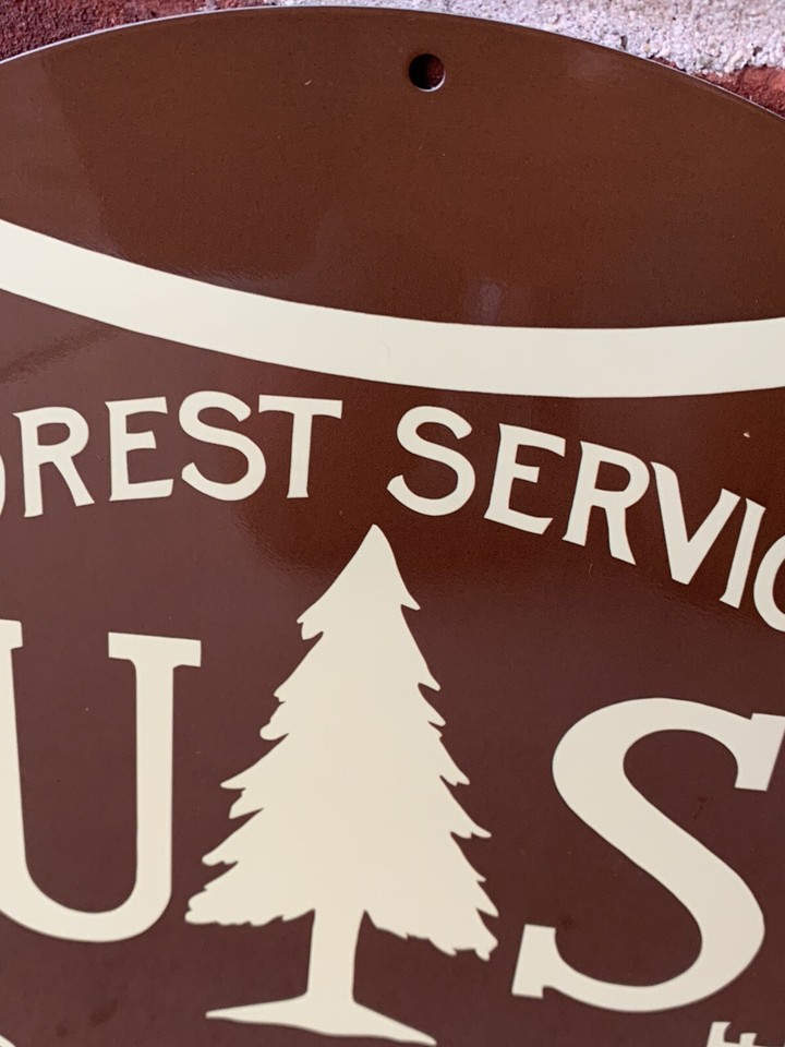 Vintage Style US Agriculture Forest Service Heavy Steel Quality Sign | eBay
