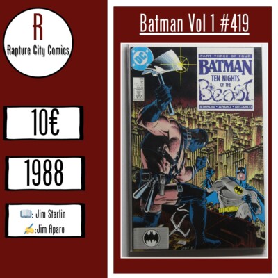 Batman Vol 1 #419 May, 1988 | eBay