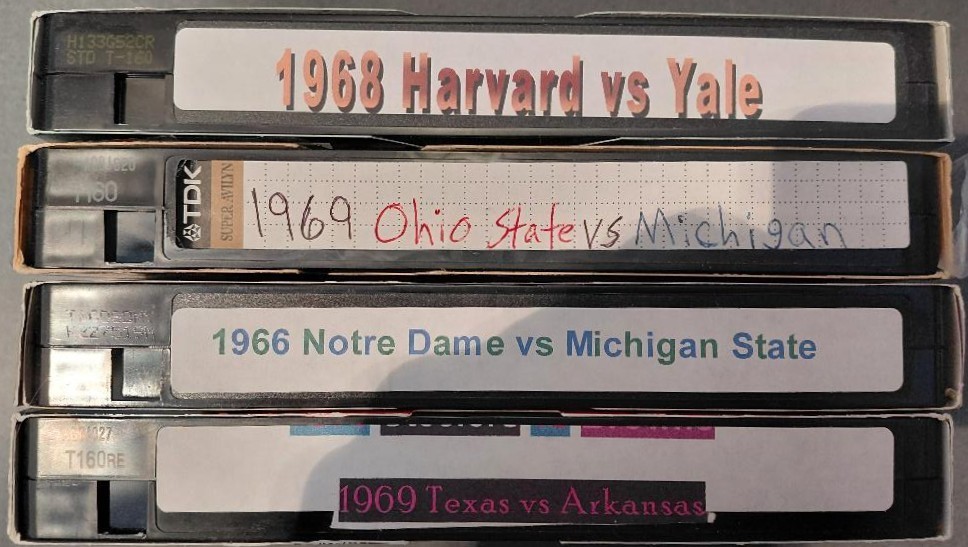 1966-1980 12 old College Sports VHS tapes. Master copies | eBay