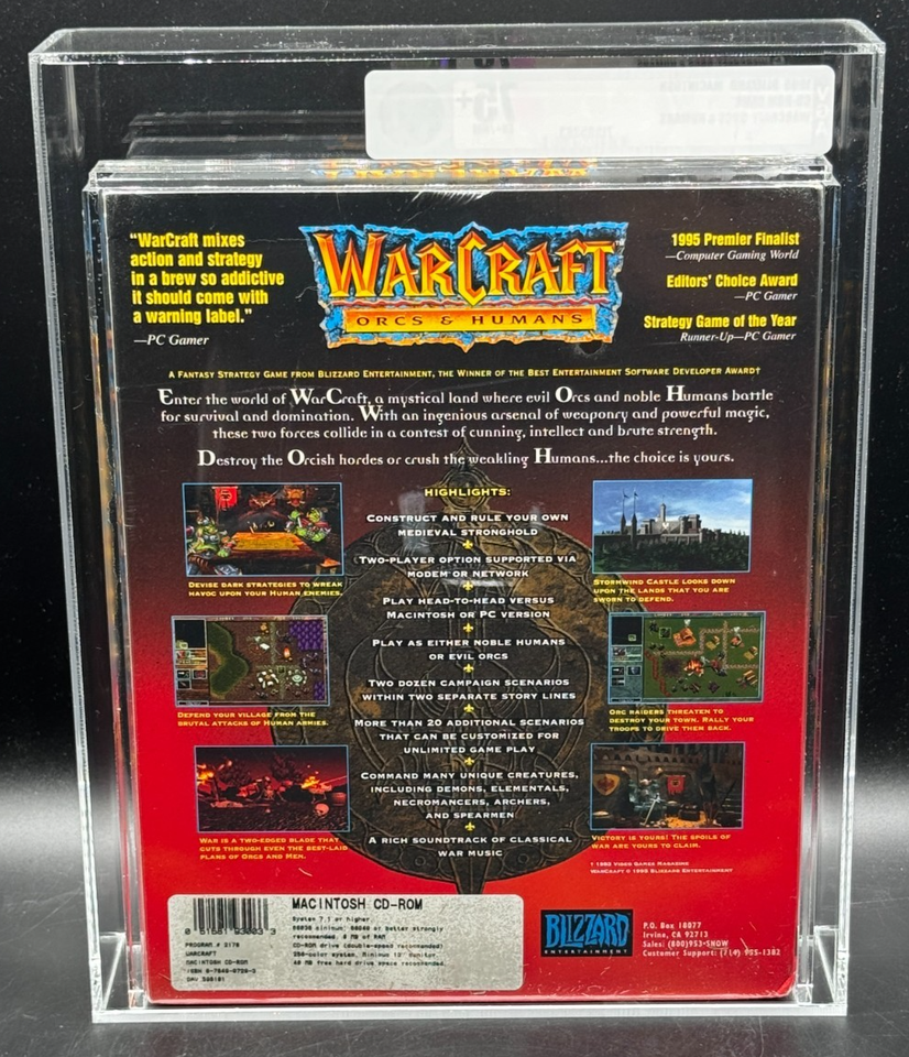 World of Warcraft Orcs & Humans MAC CD Rom Big Box Sealed New VGA 75 ...