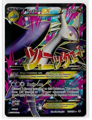 M Latios EX 102/108 Roaring Skies Full Art Holo XY Ultra Rare Pokemon ...