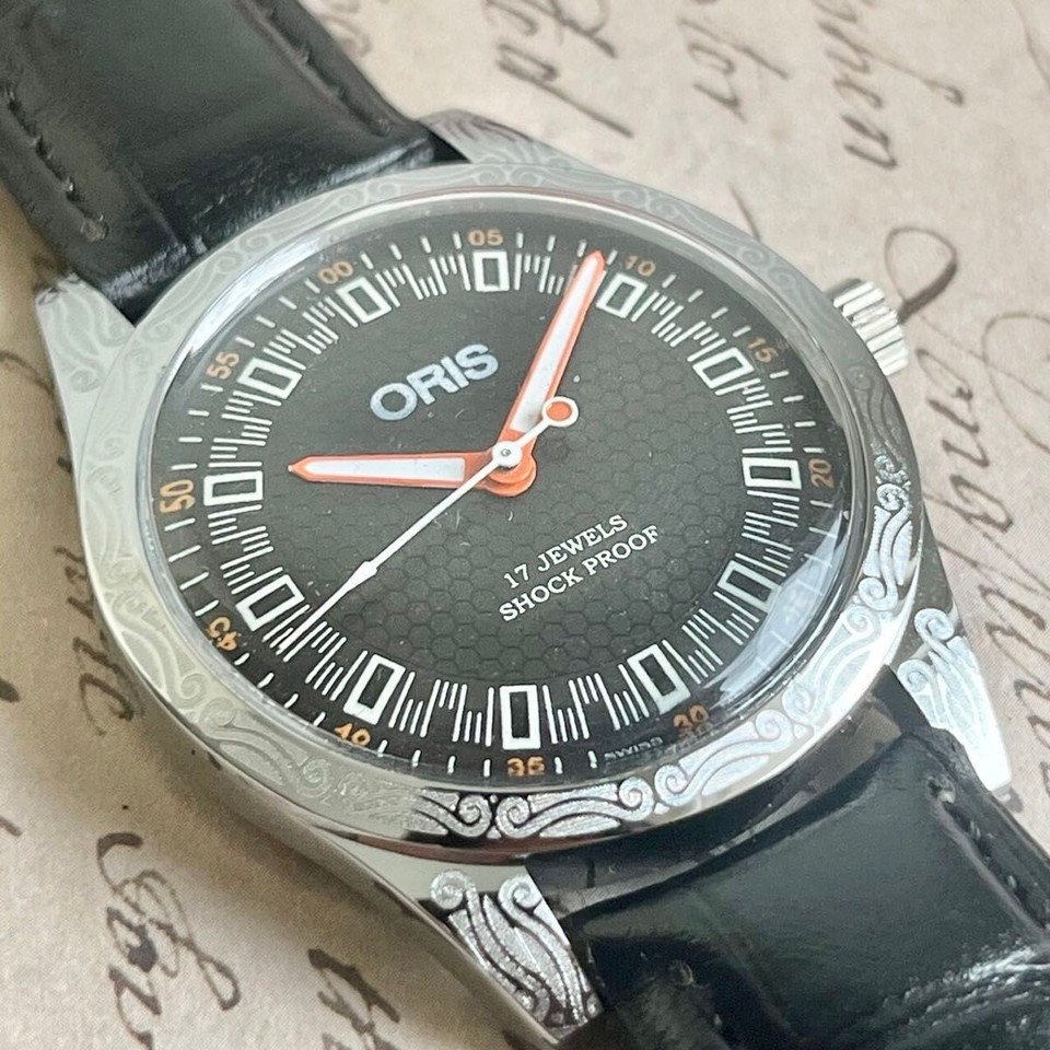 Vintage ORIS Mechanical Hand-Wind Watch 17 Jewels 1980s Swiss Men’s ...