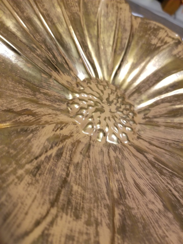 Vintage 12 Inch Stangl Granada Gold Flower Dish | eBay