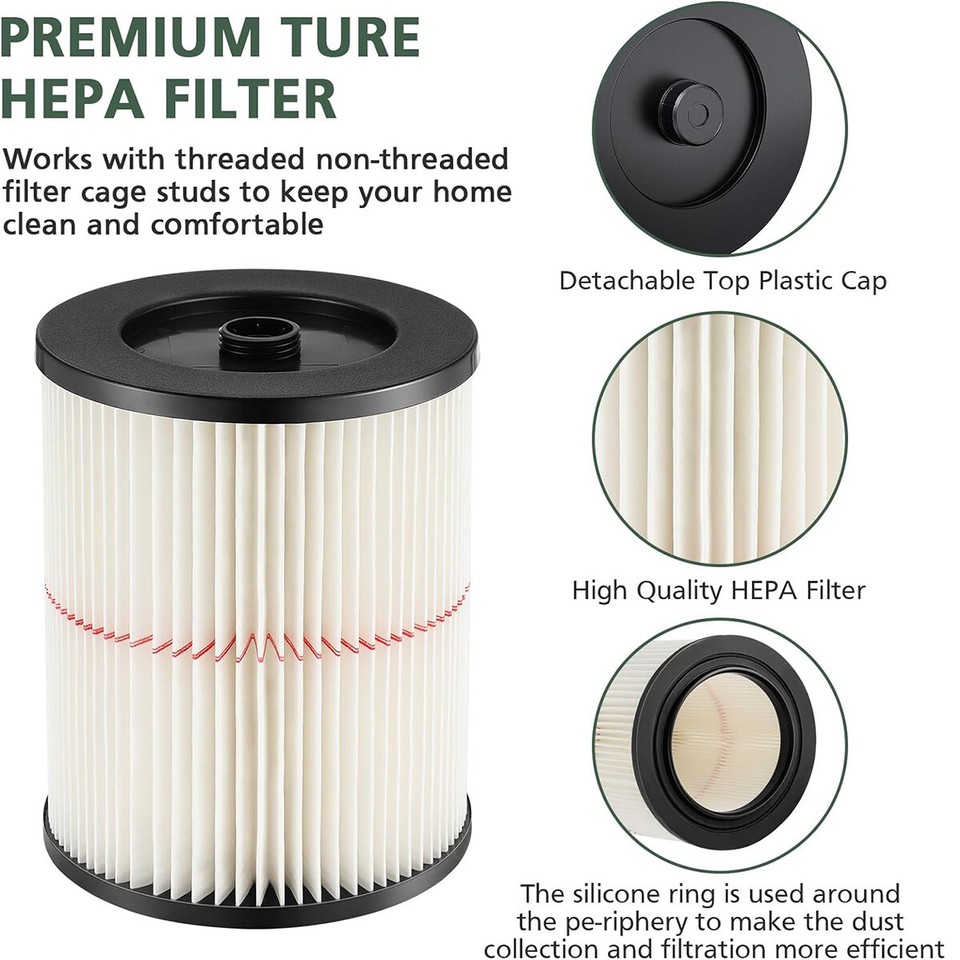 Hepa Filter for Craftsman Red Stripe Shop-Vac wet dry part 17816 9 ...