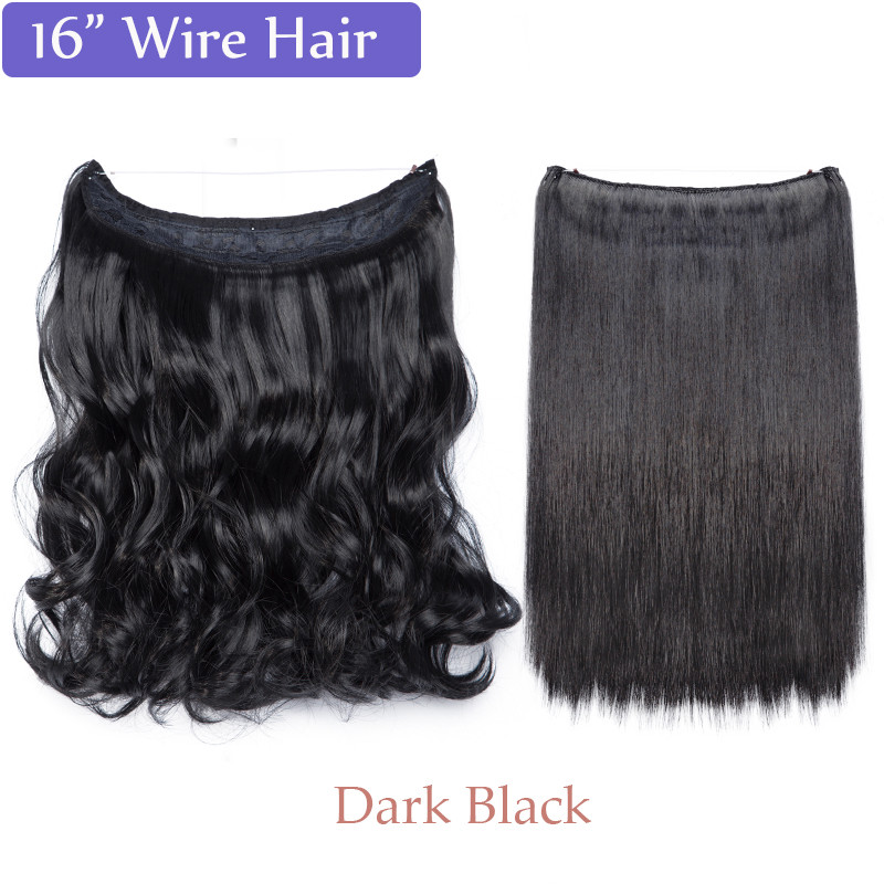 Mega Thick Hidden Band Secret Wire In Wavy Hair Extensions Hair Piece ...