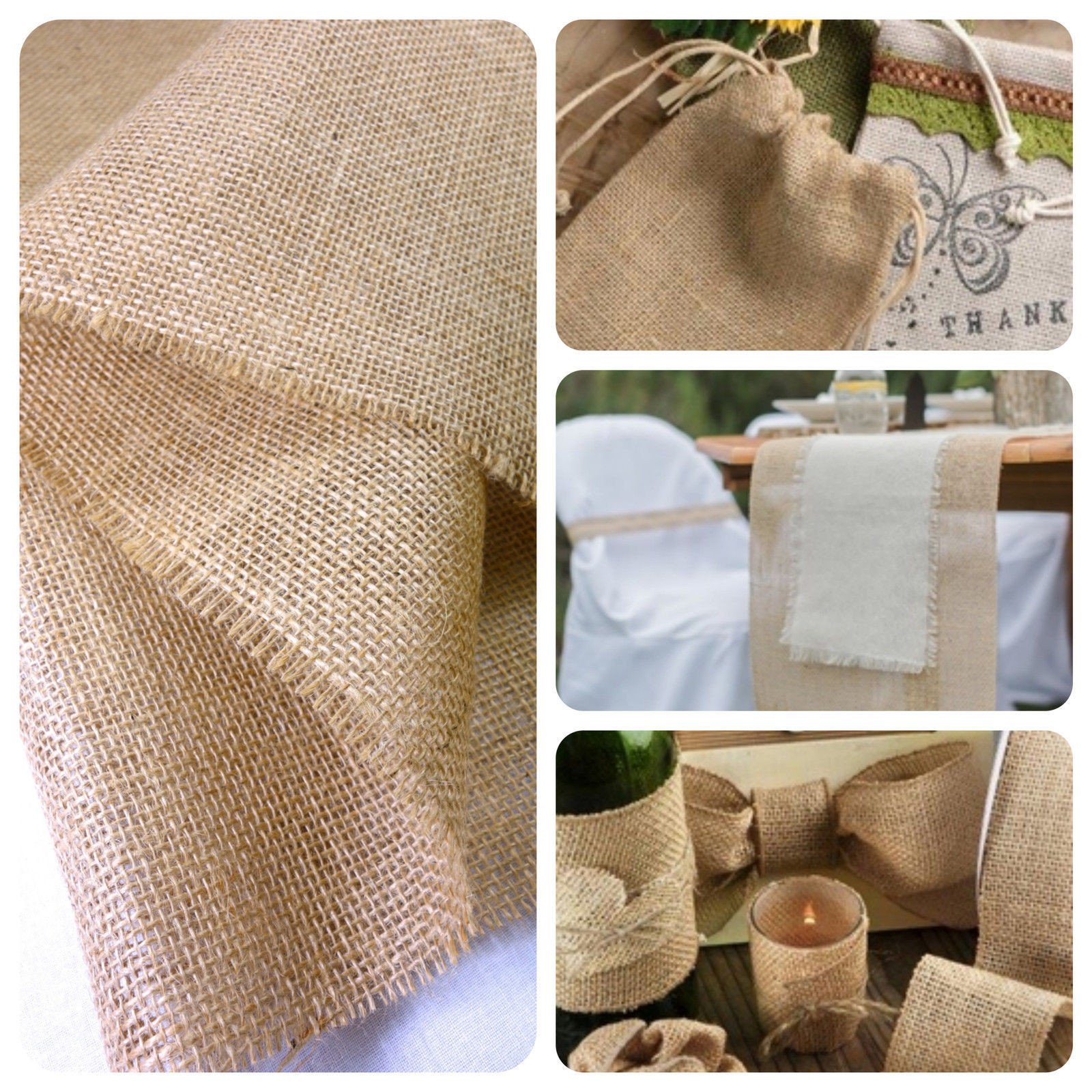 Hessian Fabric Natural Jute Burlap 54" 137CM Craft Wedding Decor ...