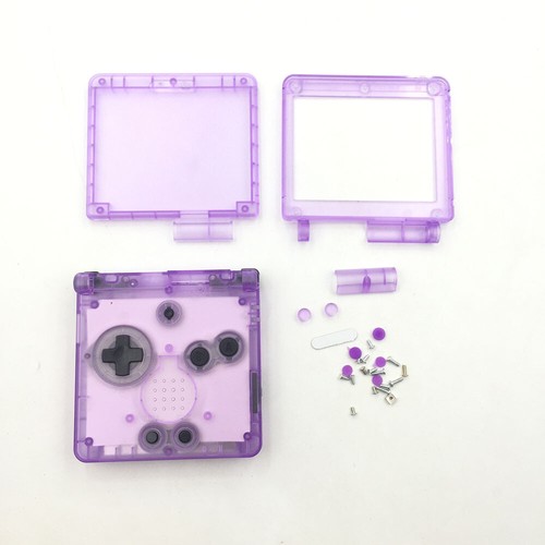FIT IPS screen GBA SP Clear deep Purple Shell Housing Case For GBA SP ...