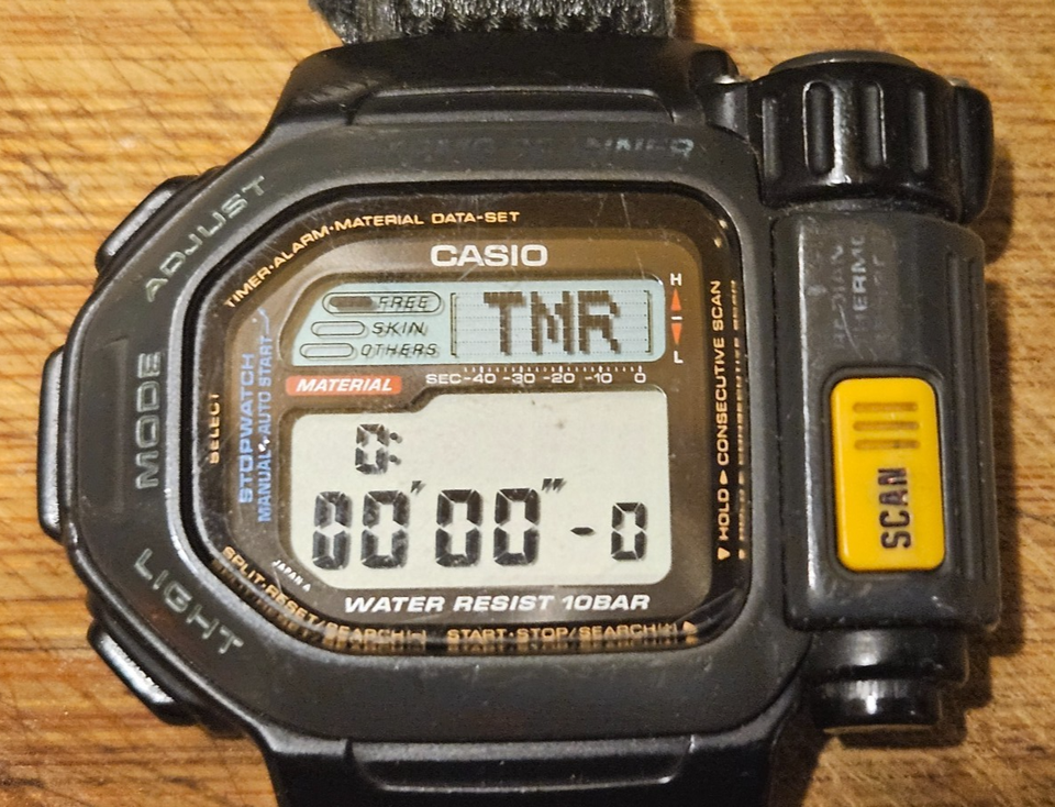 Boxed Casio TSR-100 Thermo Scanner Watch Module 1190 Alarm Chrono ...