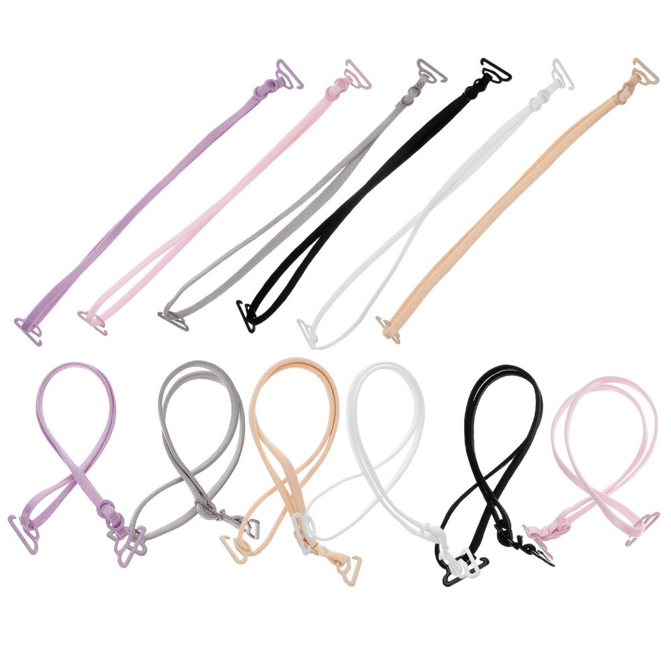 6 Pairs Removable Bra Strap Replacement Bra Strap Extenders Bra Clips ...