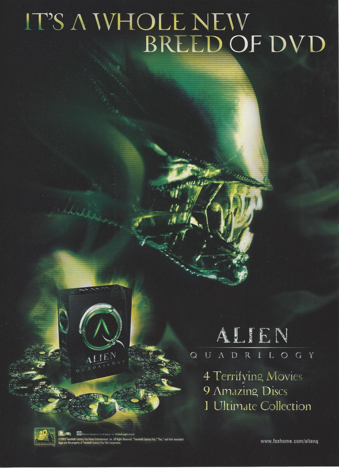 2004 Alien Quadrilogy Movie print ad advertisement | eBay