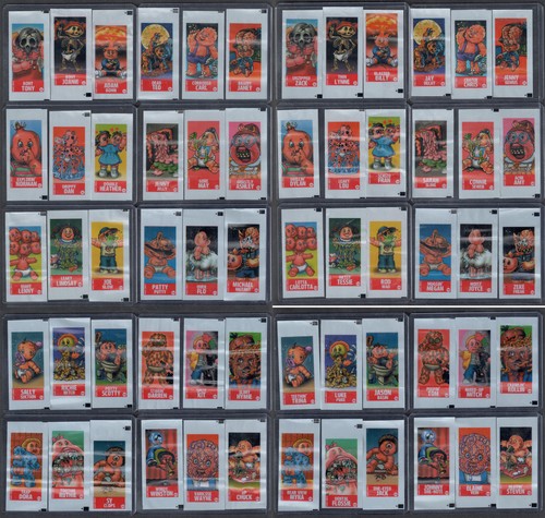 GARBAGE PAIL KIDS ALL NEW SERIES 1 GREEN GROSS GUM MINI-STICKER SET w ...