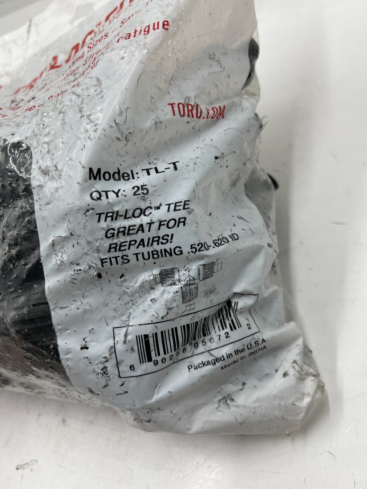 PACK OF 25 Toro Tri-Loc Fitting Tee TL-T for 16-18mm for OD Hose and ...