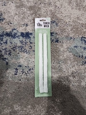 Tiki Torch Wick Long Life Fiberglass Replacement White Wicks 2 Pack 9 ...