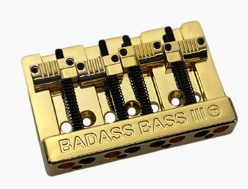 Gold Badass III ™ Bass Bridge for String Thru Fender P/Jazz Bass® BB ...
