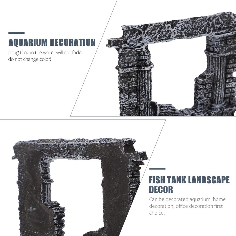 2PCS Aquarium Column Ruins Pillar Aquarium Ancient Ruins Roman Column ...