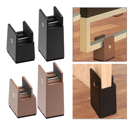 Set of 4 Bed Leg Risers, Furniture Leg Riser Blocks, Height Extenders ...