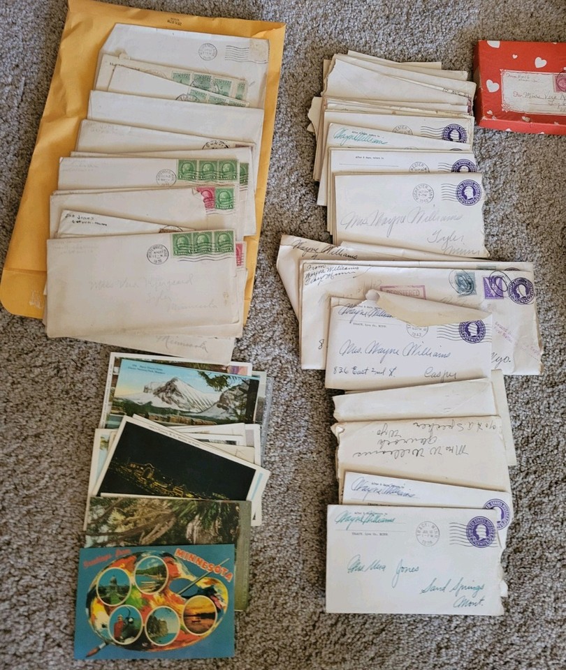 Huge Antique Letter and Postcard Collection Assortment Early 1900s | eBay