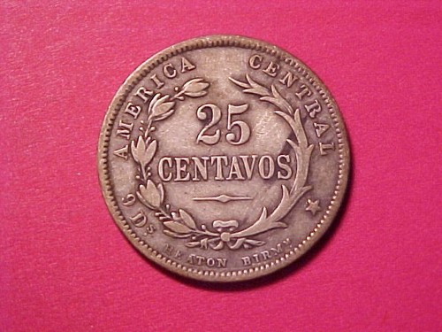COSTA RICA 25 CENTAVOS SILVER 1890-HEATON | eBay