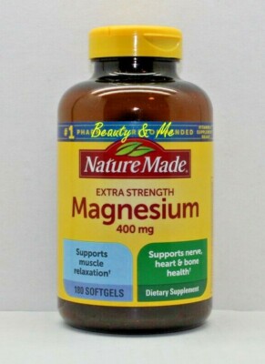 Nature Made Extra Strength MAGNESIUM 400 mg, 180 Softgels 31604028299| eBay